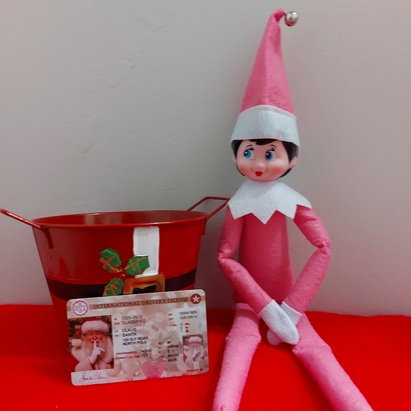 Toys | Copy Pink Christmas Girl Elf Doll With Santas Drivers License ...